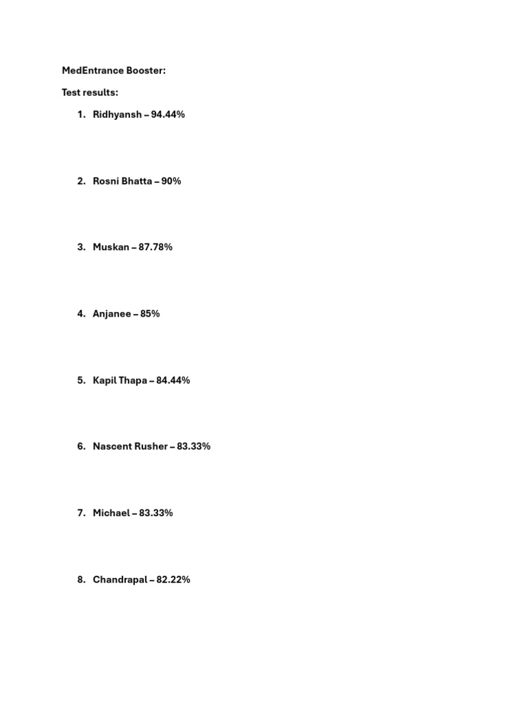 Test Results | PDF