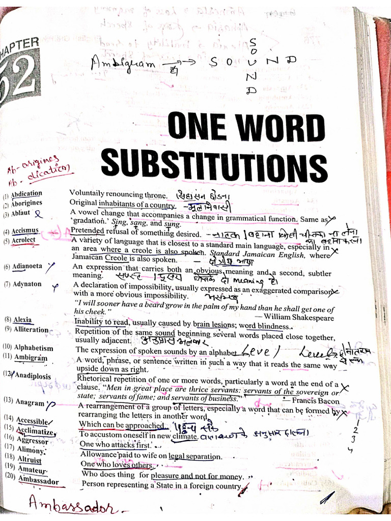 One Word Substitution | PDF
