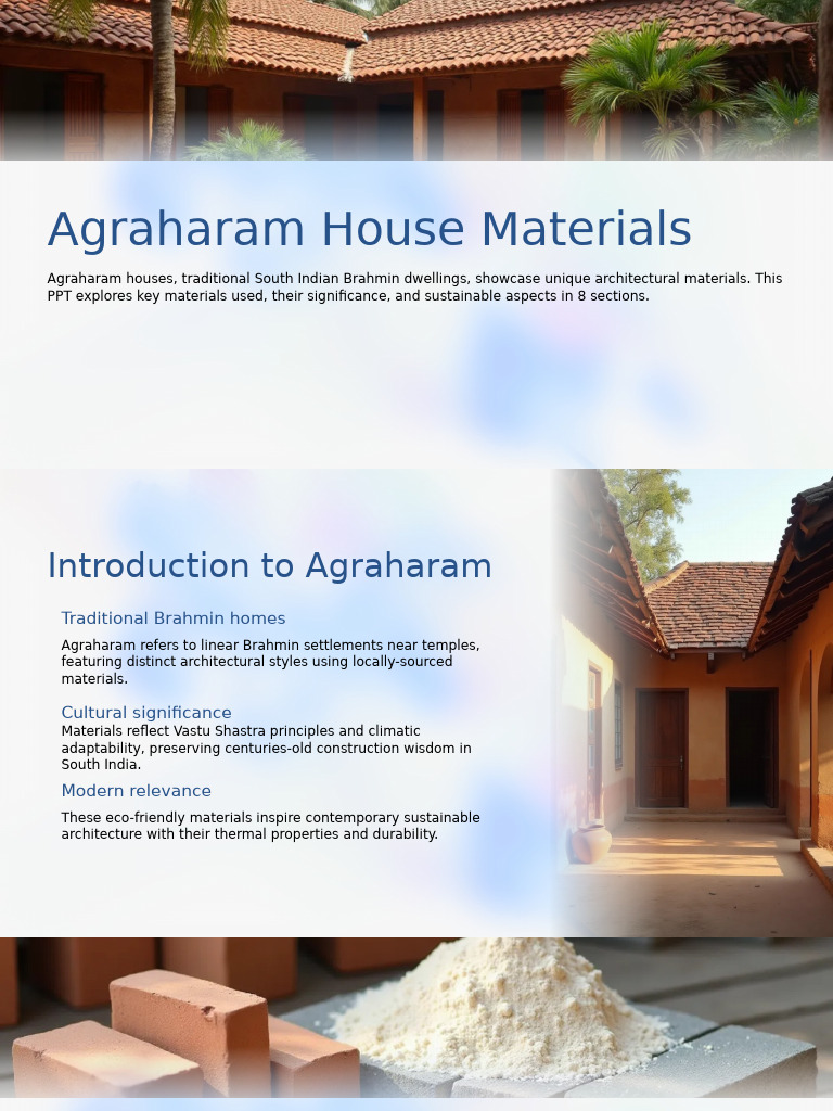 Agraharam House Materials | PDF | Building Materials | Tile
