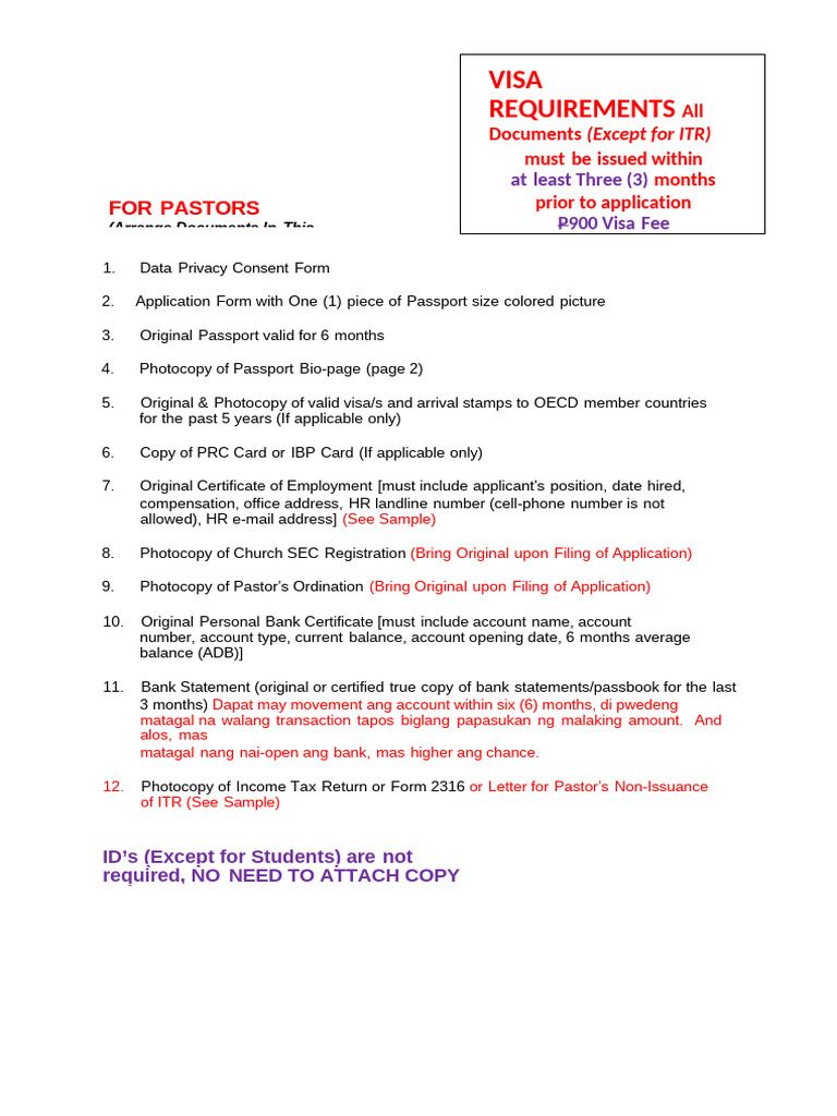 Korean Visa Application Requirements | PDF | Travel Visa | Passport