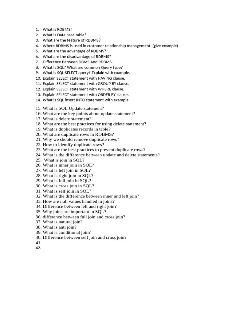 Rdbms Ques | PDF