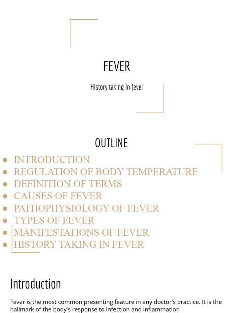 Overview of Fever and Its Types | PDF | Thermoregulation | Fever