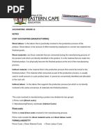 Accounting Grade 11 MANUFACTURING Notes | PDF | Audit | Internal Control