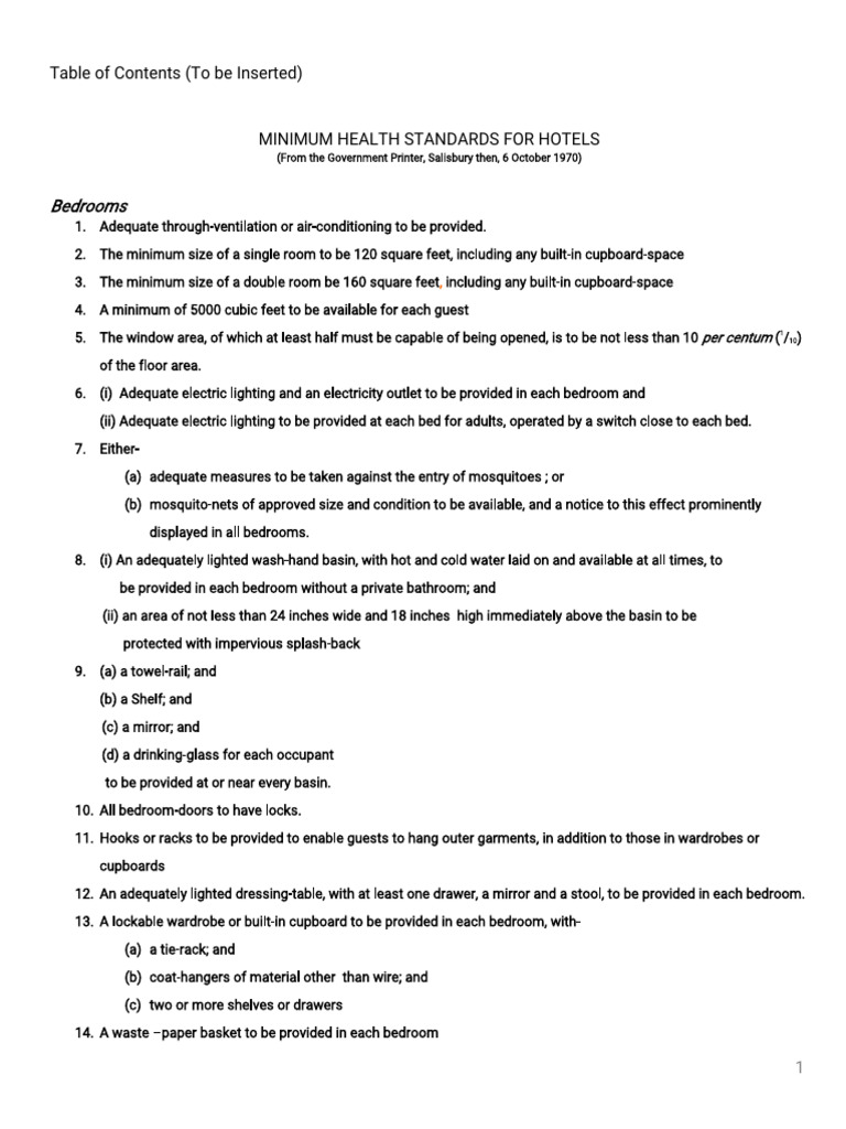 Minimum Health Requirements For Business | PDF | Plaster | Dairy