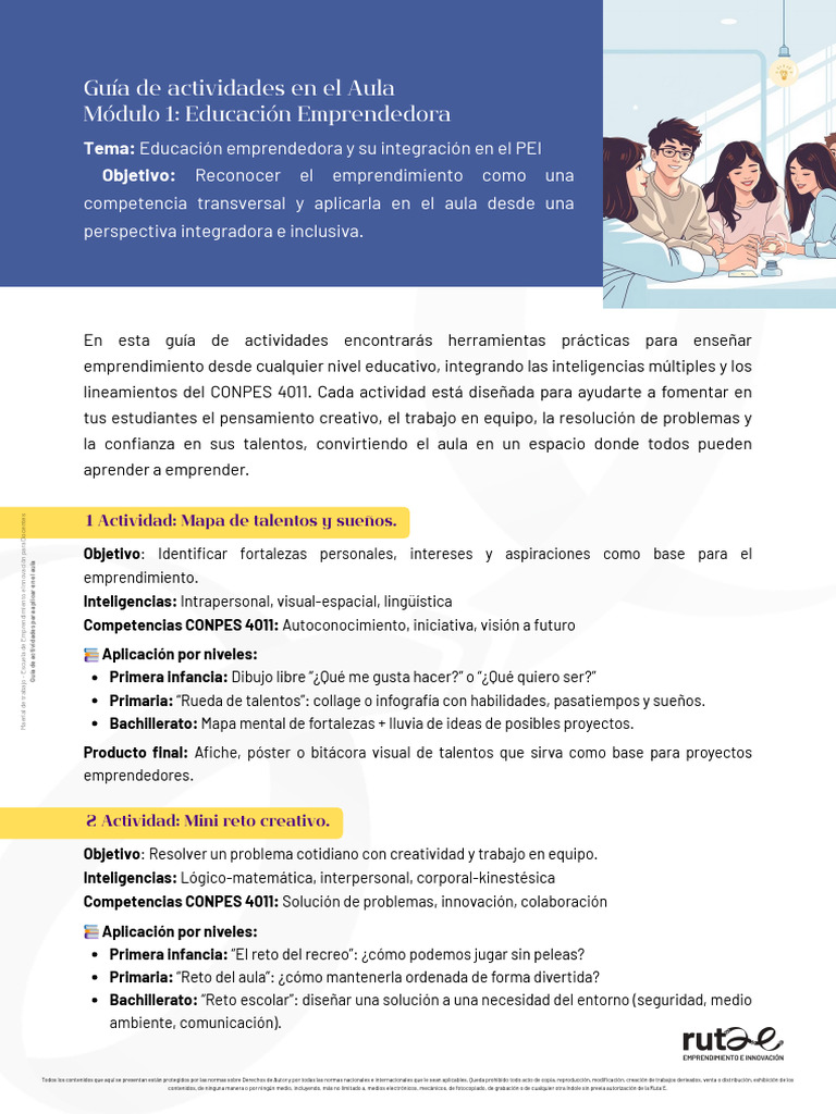 Módulo 1 - Guía de Actividades en El Aula | PDF | Iniciativa ...