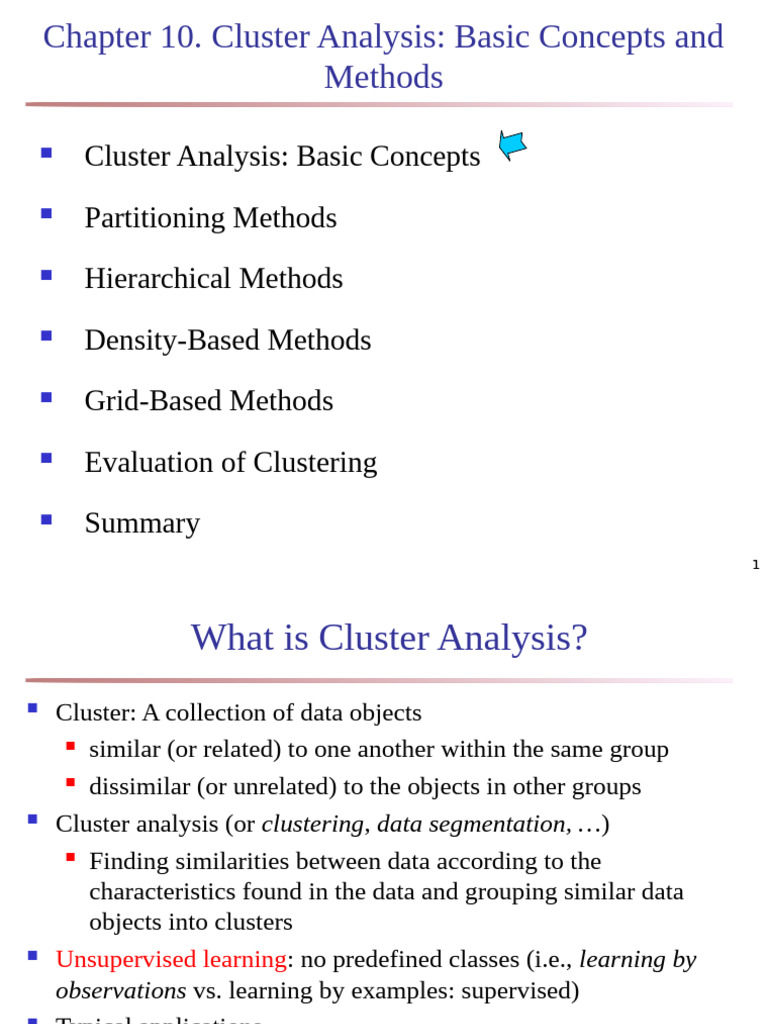 Data mining Chapter 5 Cluster Analysis | PDF | Cluster Analysis | Data Mining