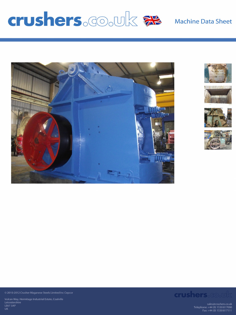 Kue-Ken 110 Double Toggle Jaw Crusher | PDF