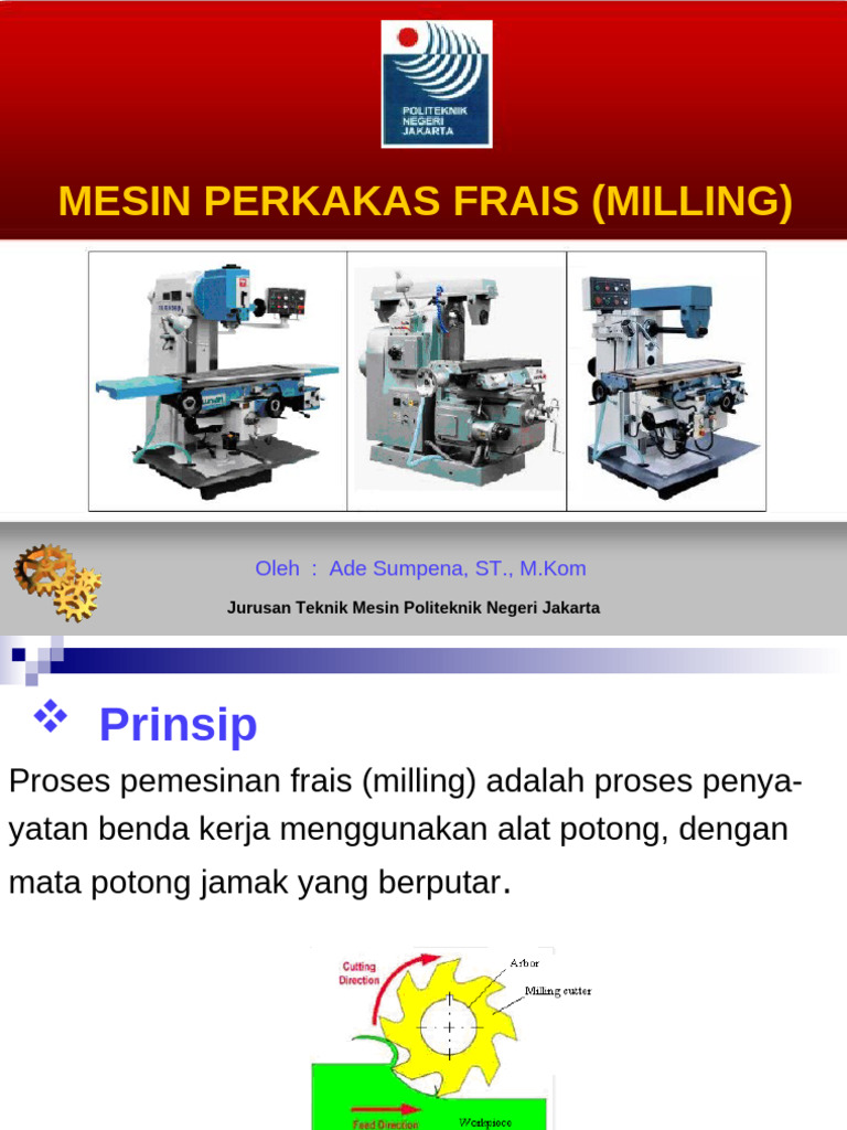 4-Mesin Perkakas Frais | PDF | Gear | Machines