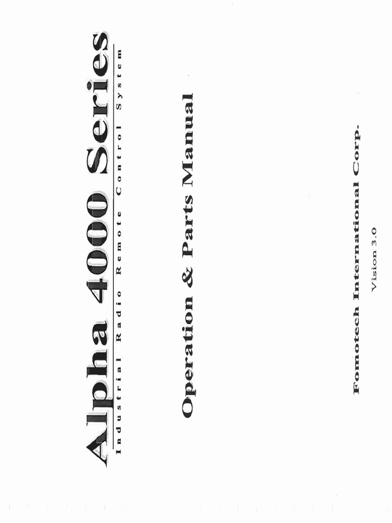 Alpha 4000 Series Radio | PDF