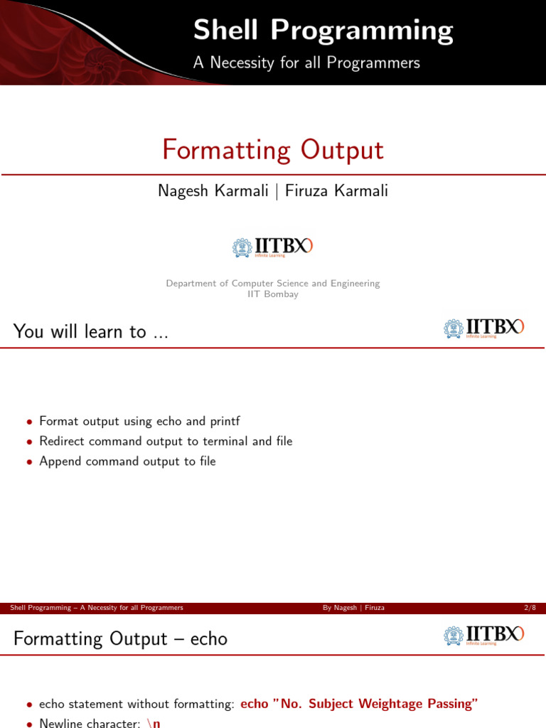 Session06A Input and Output Formatting | PDF | String (Computer Science ...