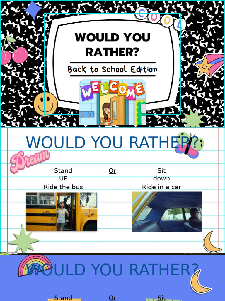 Would You Rather - Back To School Edition | PDF