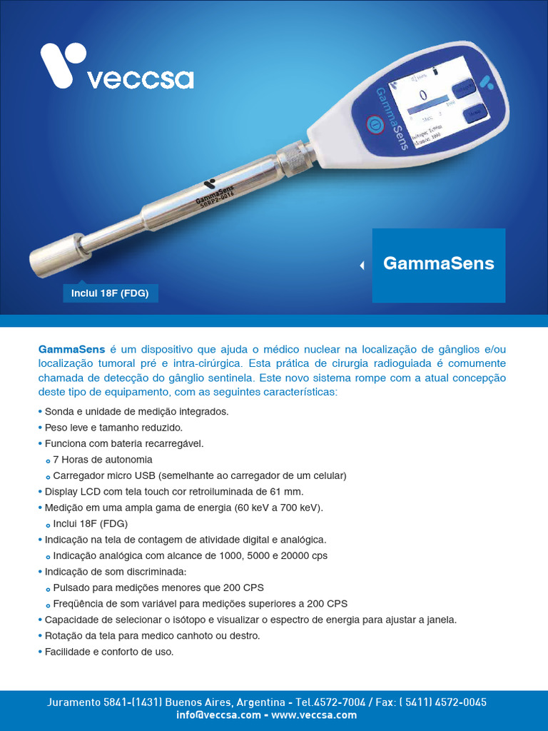 Dispositivo GammaSens para Cirurgia Radioguiada | PDF