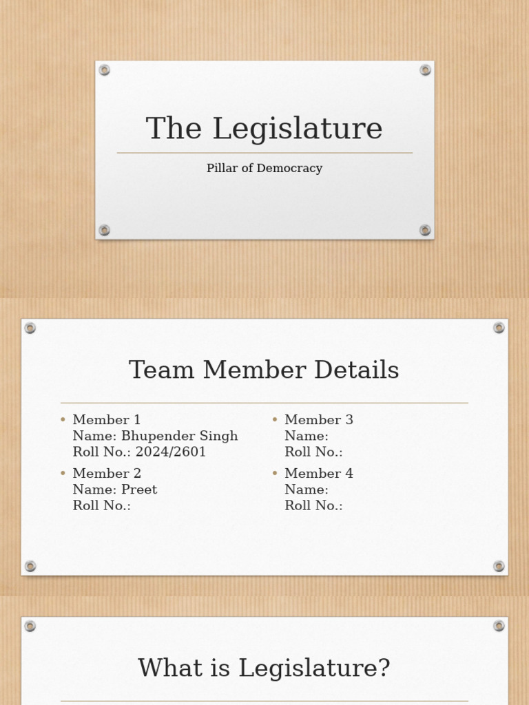 The Legislature | PDF | Bill (Law) | Legislature