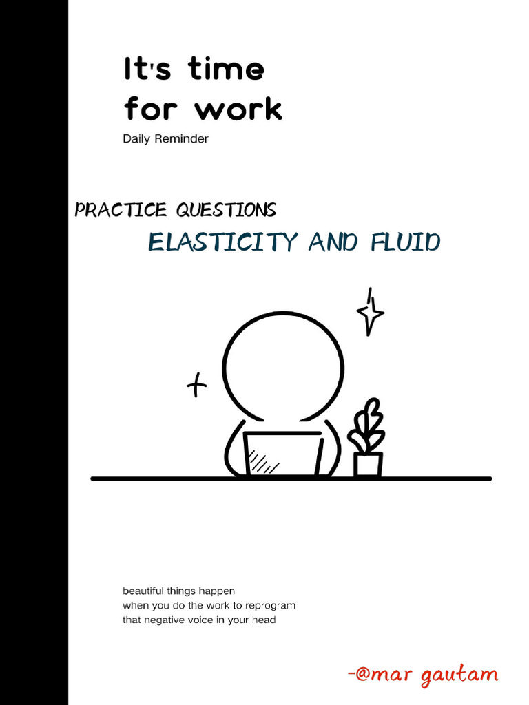 Elasticity Fluid Practice Questions Pdf