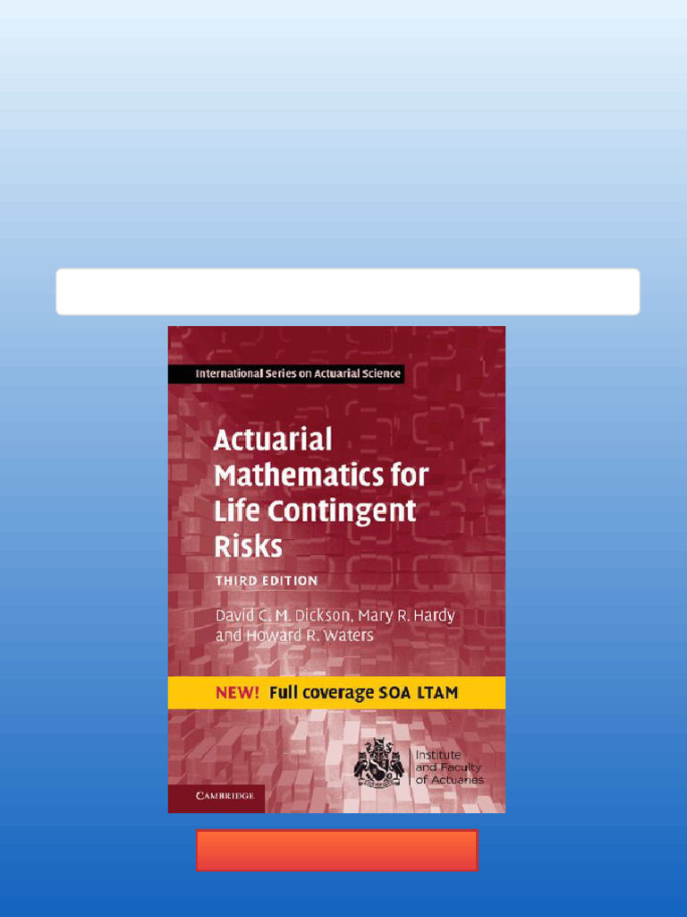 Actuarial Mathematics For Life Contingent Risks International Series On ...
