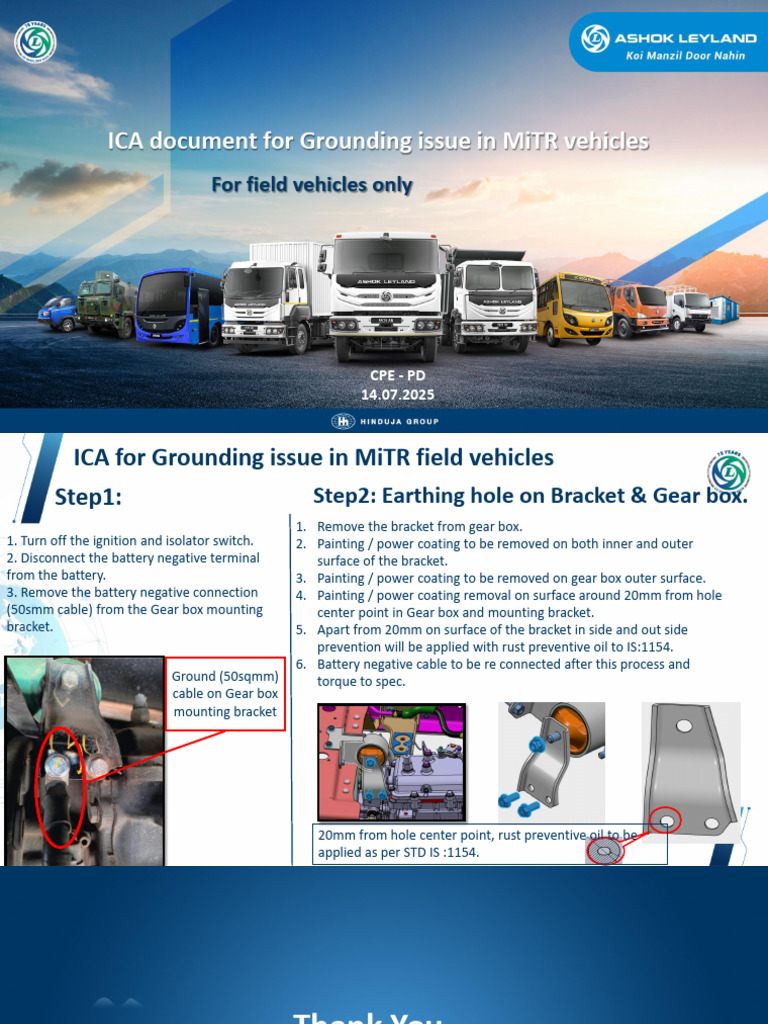 Grounding Fix for MiTR Field Vehicles | PDF