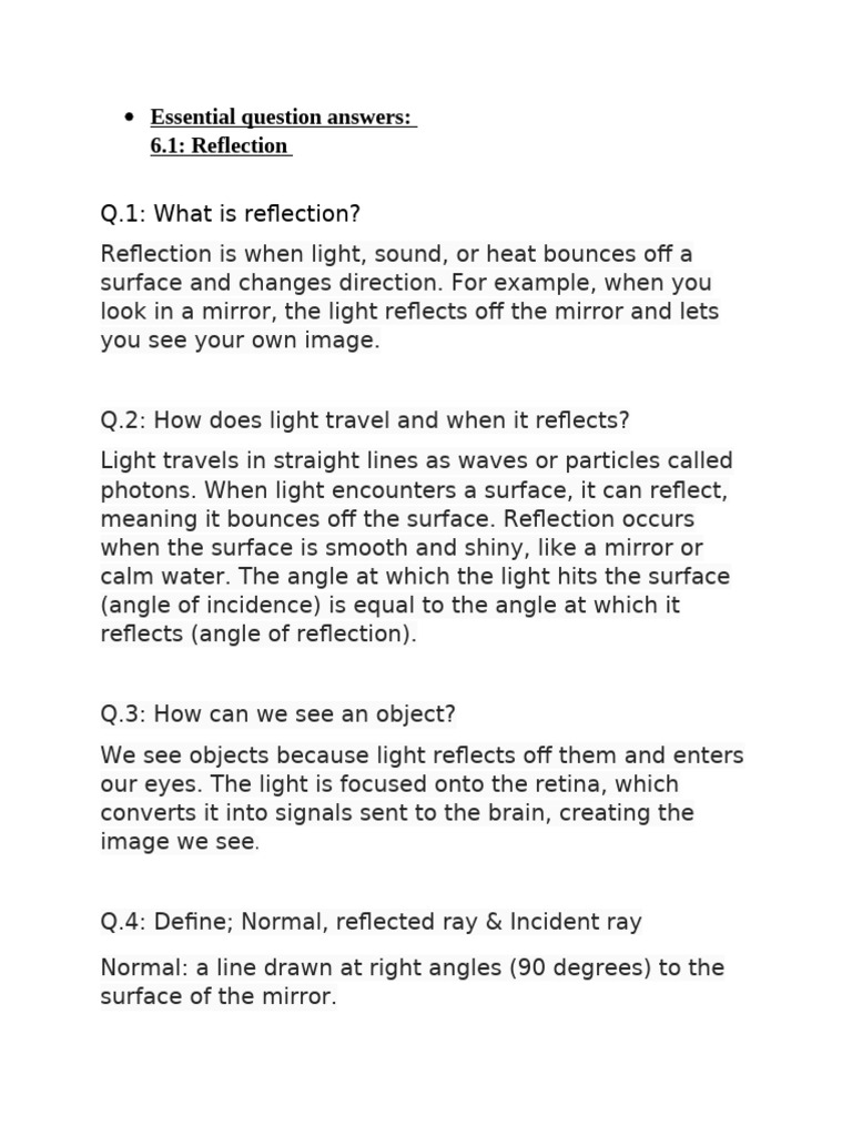 Questions for Science Learners Book 6, Essential questions. | PDF