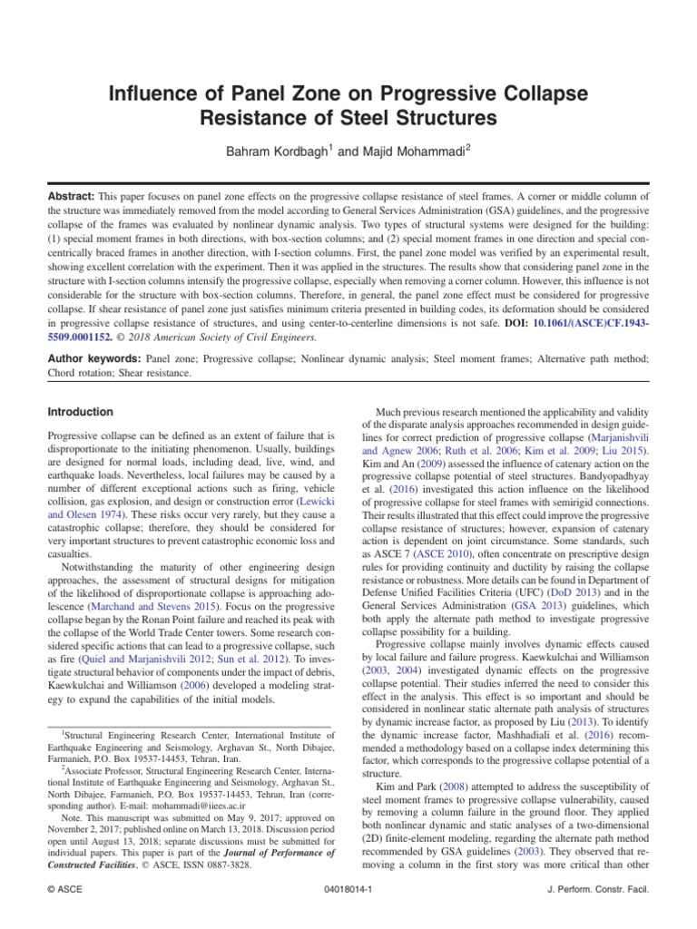 Panel Zone Impact on Steel Collapse Resistance | PDF | Beam (Structure ...