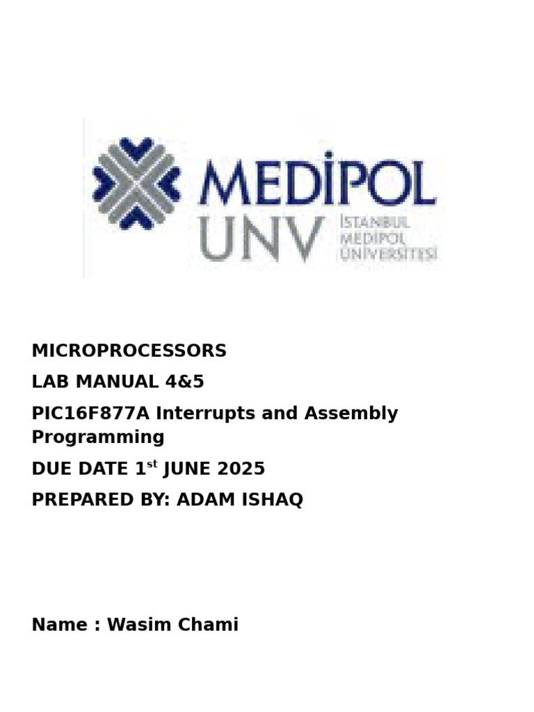 Lab4&5 - Report (1) (AutoRecovered) | PDF | Embedded System | Microcontroller