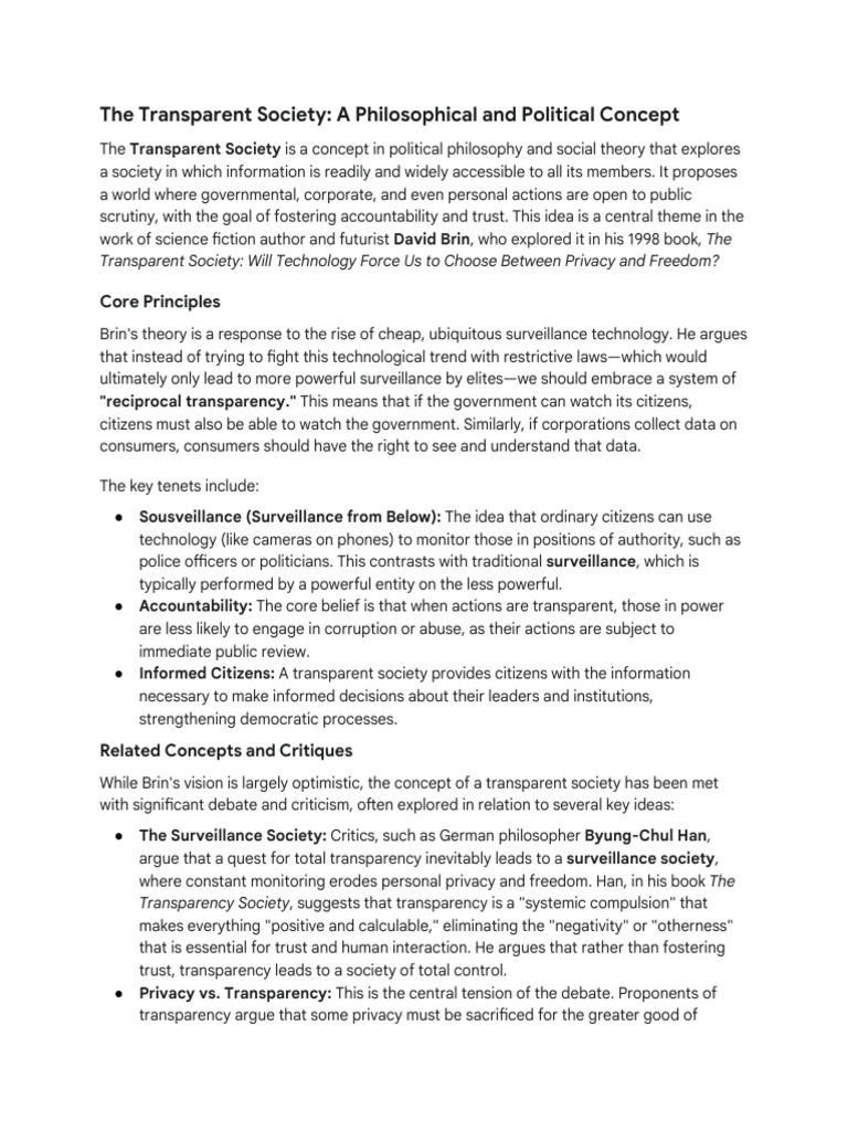 Write About Theory of Transparent World in Detail... | PDF | Privacy ...
