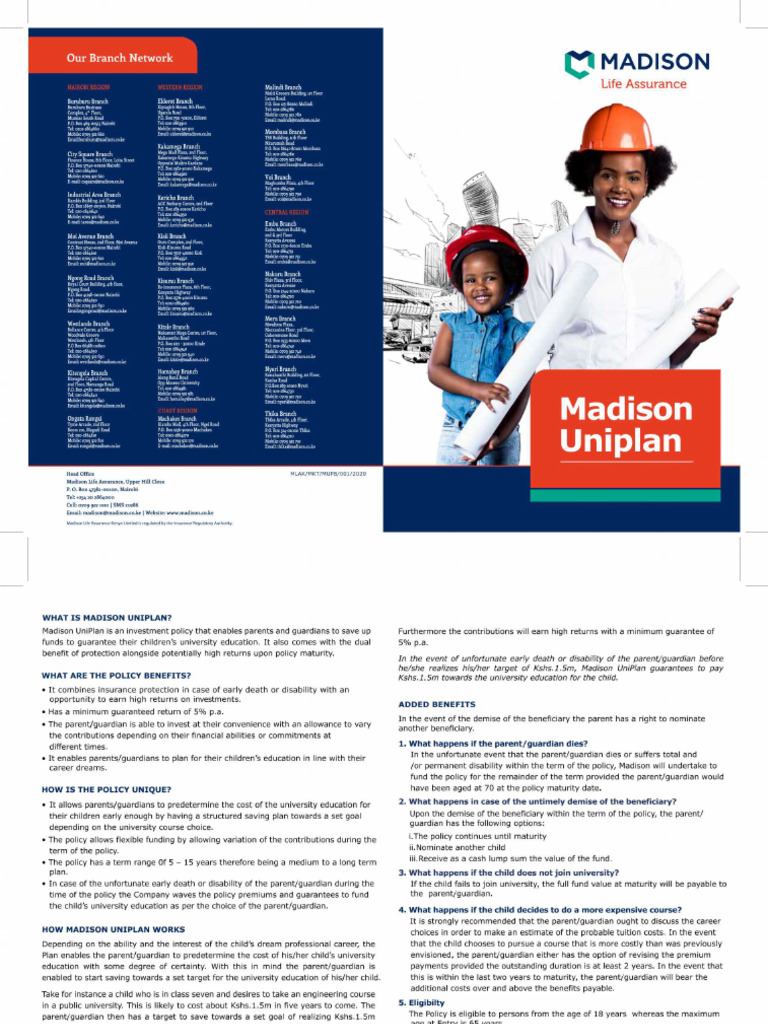 Madison Uniplan Brochure | PDF