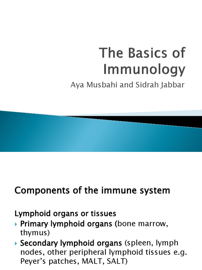 The Basics of Immunology Presentation (Updated) | PDF