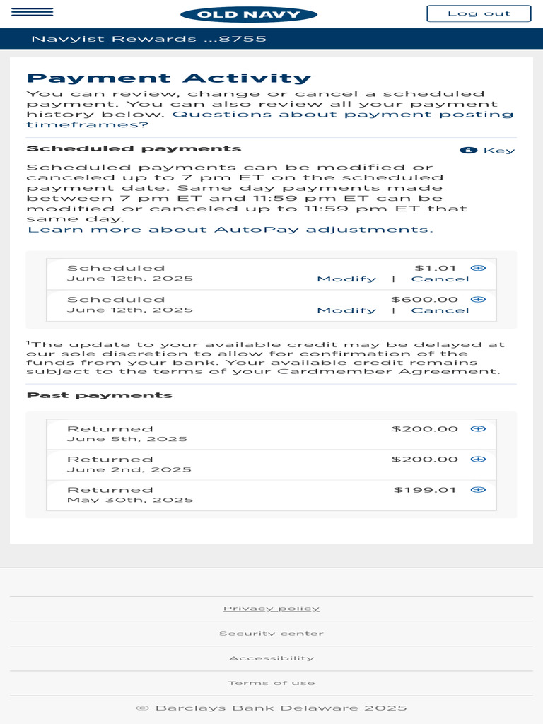 Payment Activity | PDF