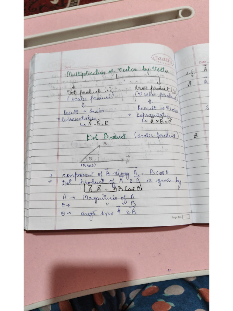 Dot Product Vectors | PDF