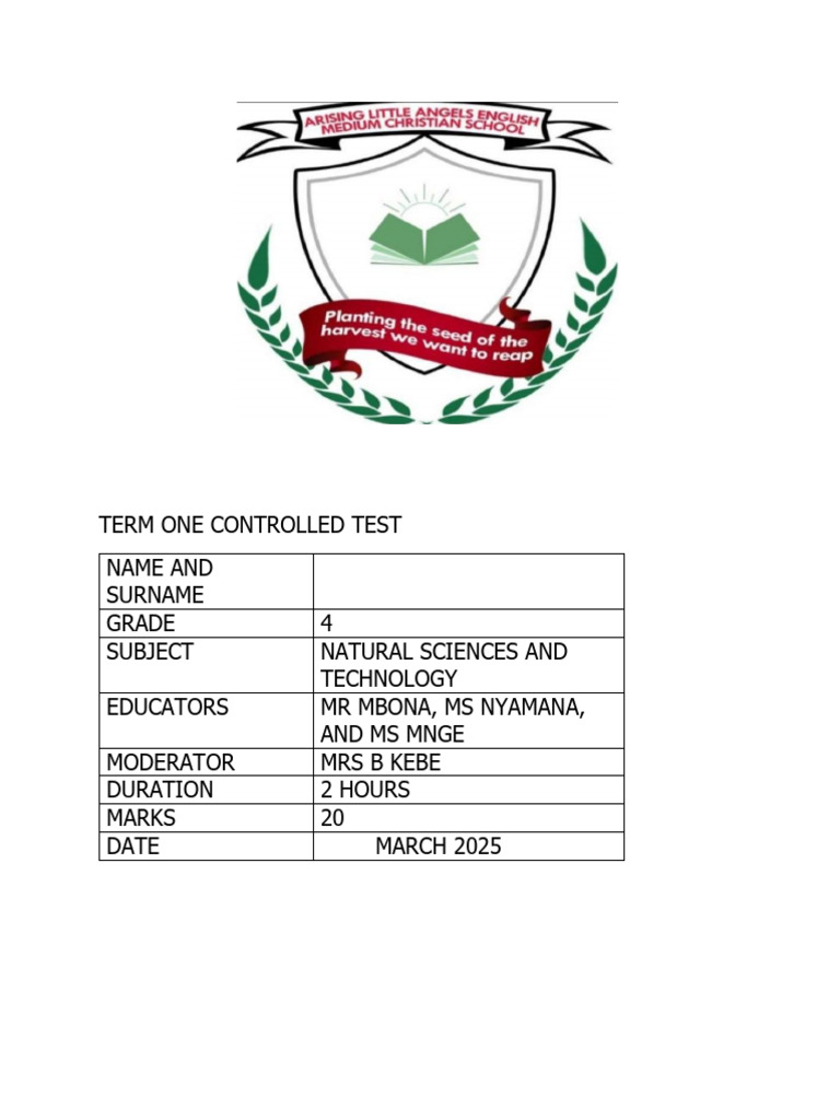 Natural Science Controlled Test | PDF | Habitat | Zoology