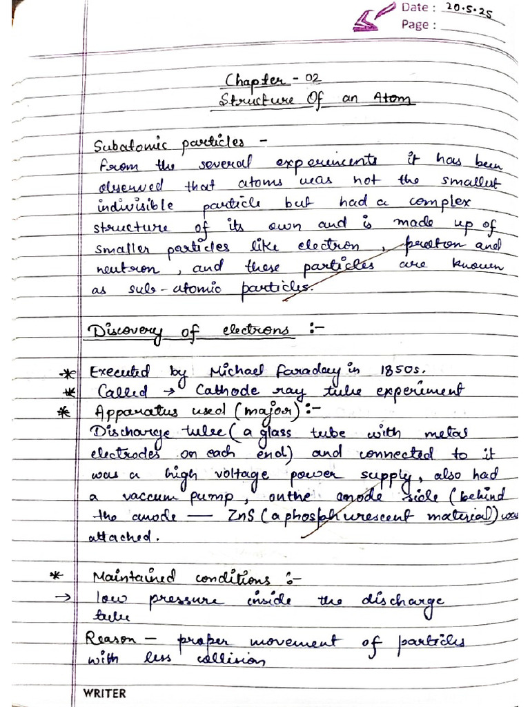 Chapter 2 - Notes Chemistry 1 | PDF