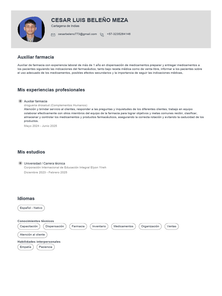 HVD Cesar Luis Beleño Meza | PDF