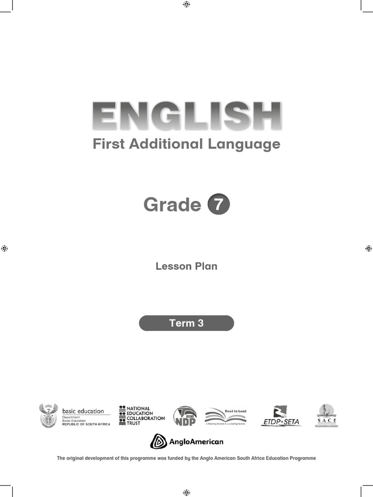 Gr 7 Term 3 2023 Psrip Efal Lesson Plan | PDF | Comma | Lesson Plan
