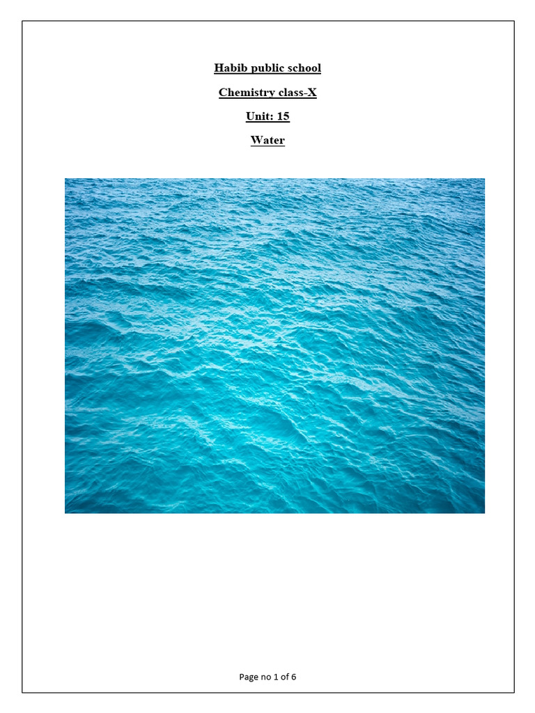 Environmental Chemistry - II | PDF | Water | Properties Of Water