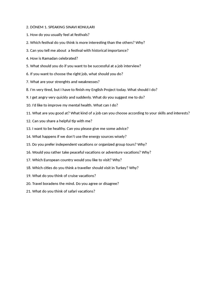 10 Speaking | PDF