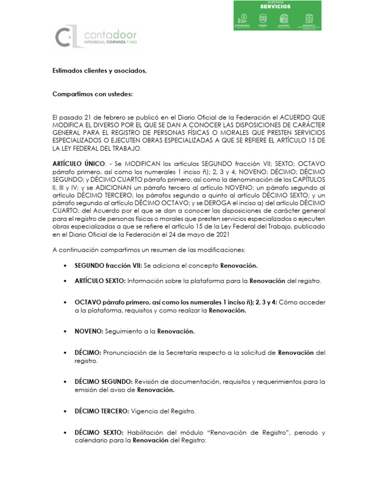 Renovación REPSE 2024: Guía y Requisitos | PDF | Gobierno