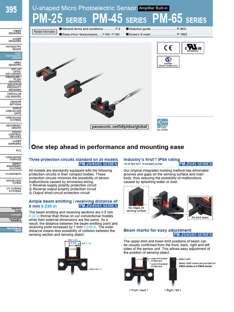 U-shaped Micro Photoelectric Sensors Guide | PDF | Bipolar Junction ...