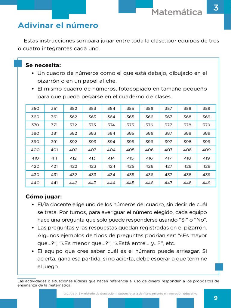Juego Adivina El Número | PDF