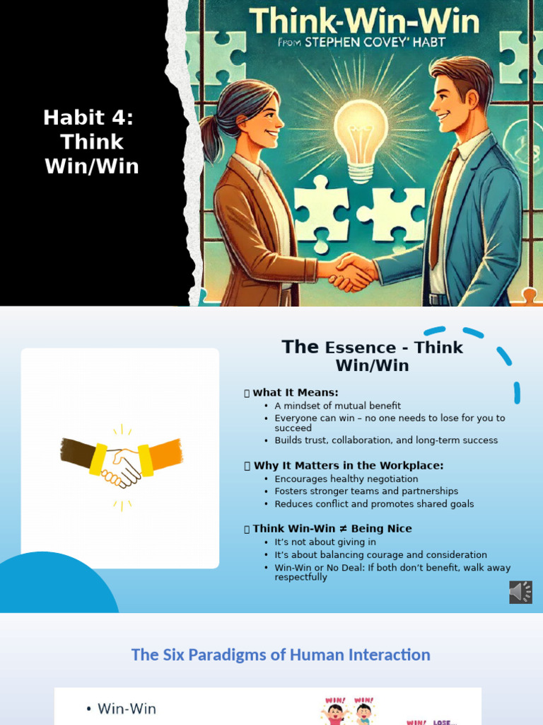 Think Win Win Cultivating Collaboration Pdf Mindset Leadership