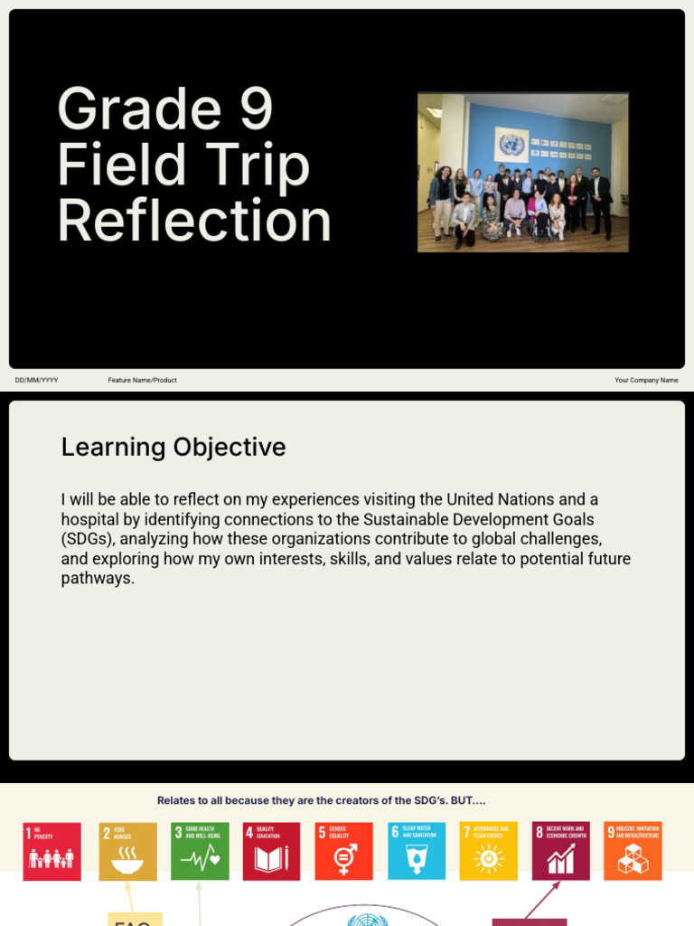 Grade 9 Reflection on UN Field Trip | PDF | Economies