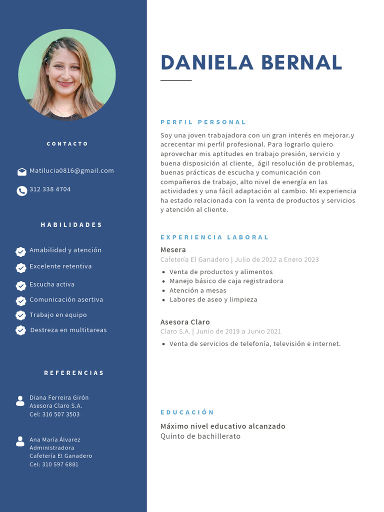 CV de Daniela Bernal | PDF