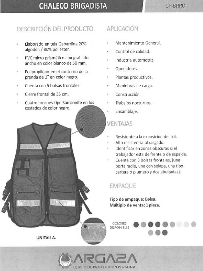 CHALECO BRIGADISTA | PDF