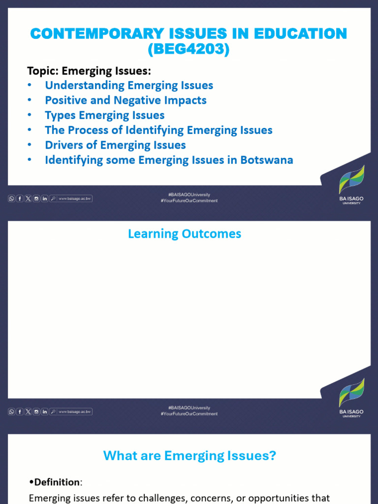 Emerging Issues in Education and Society | PDF | Climate Change ...