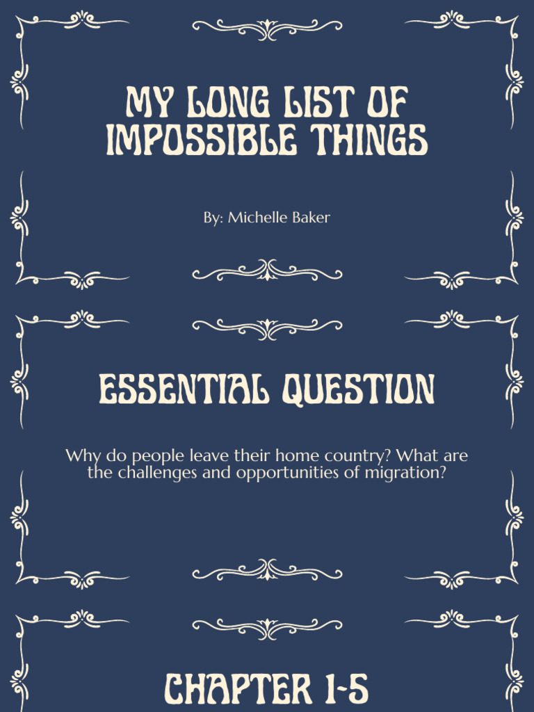 My Long List of Impossible Things: By: Michelle Baker | PDF