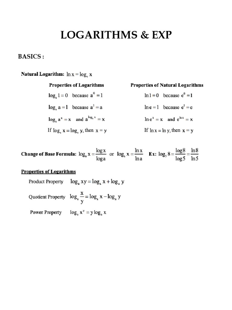 Logarithms | PDF