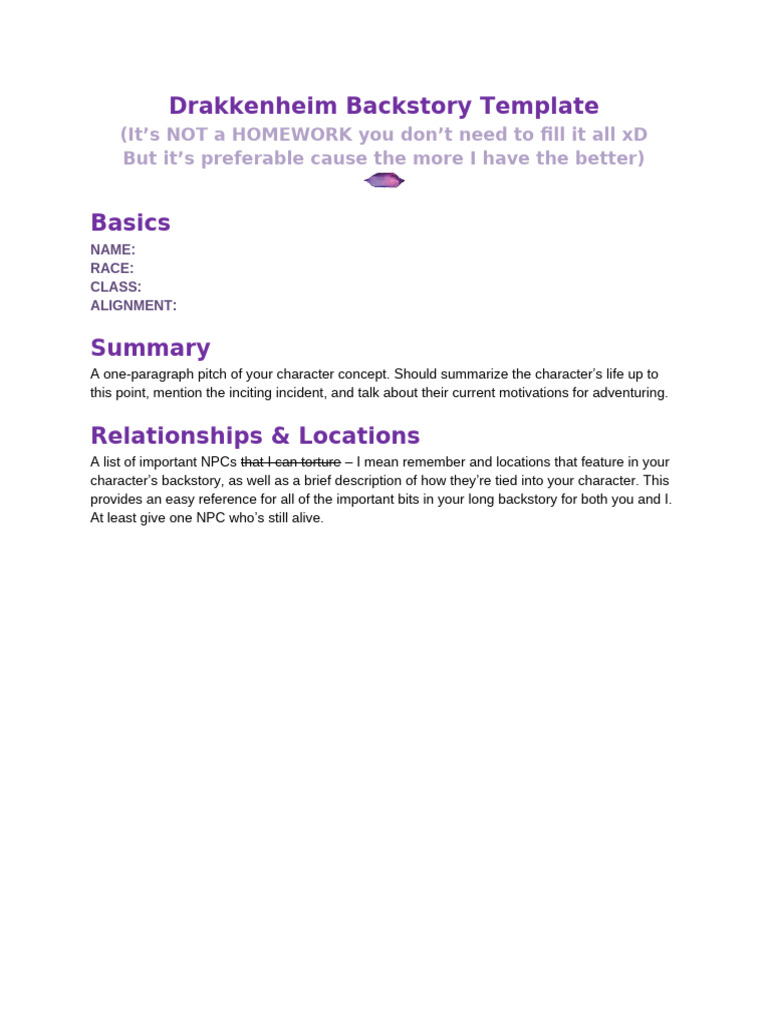 Character Backstory Development Guide | PDF | Motivation | Motivational