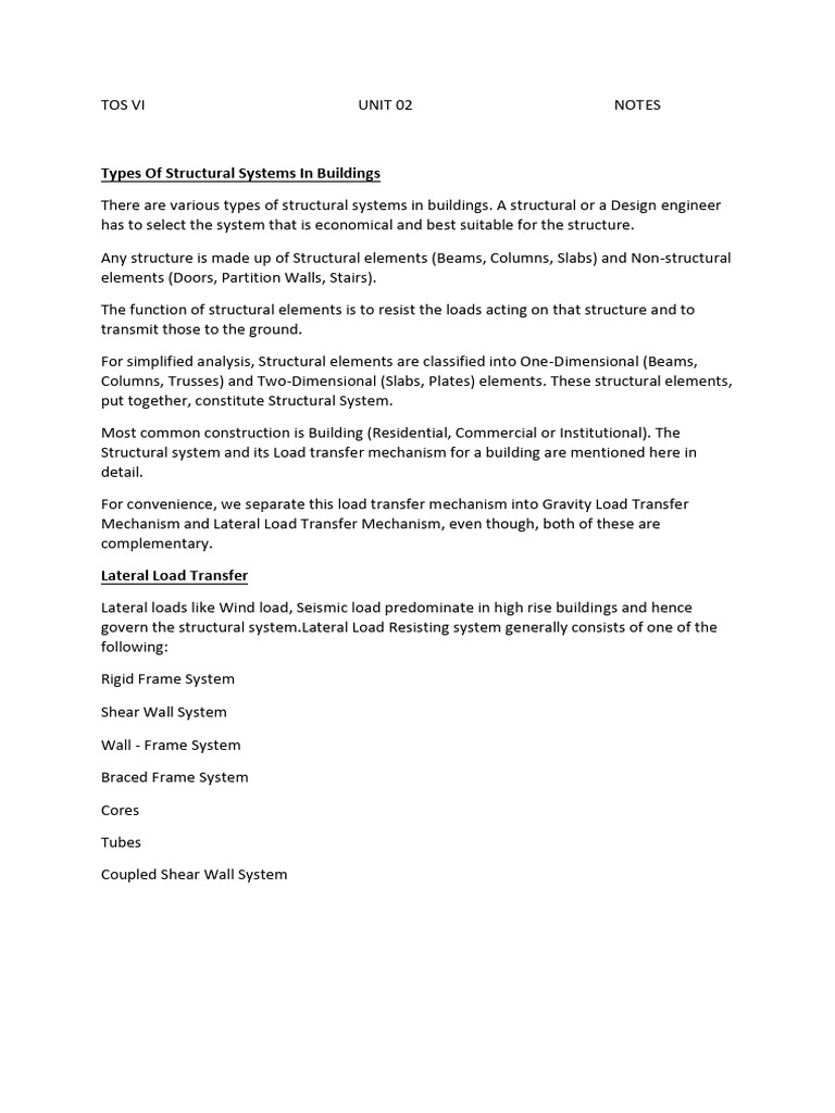 Structural Systems in Building Design | PDF | Beam (Structure ...