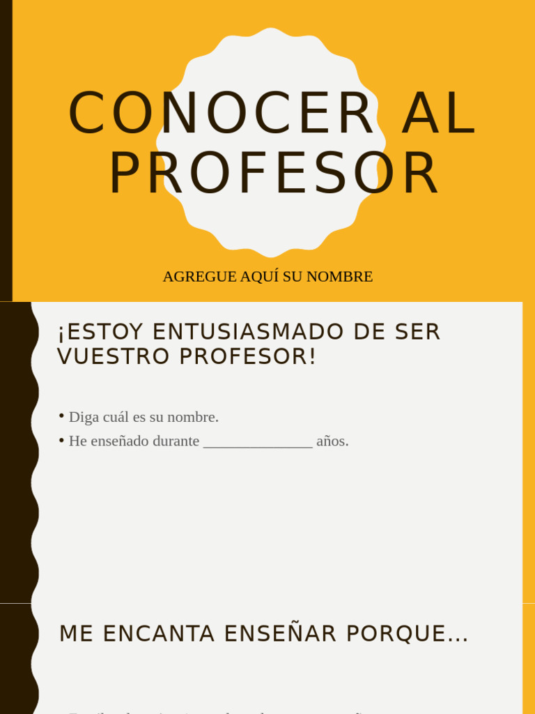 Conocer Al Profesor | PDF