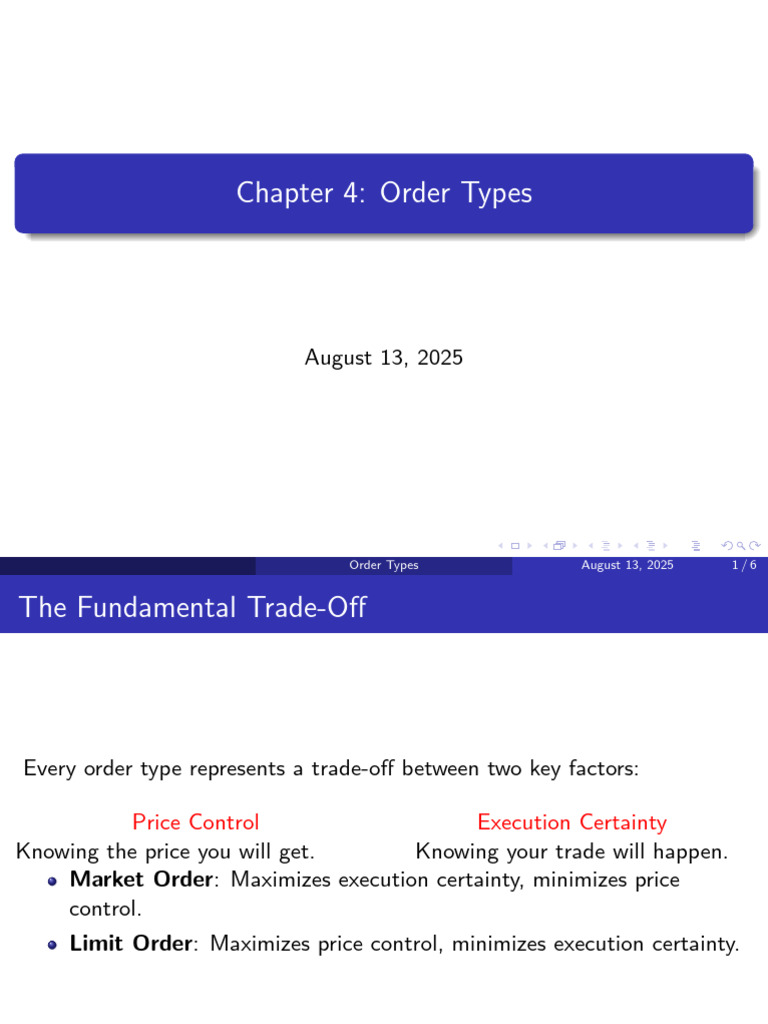 Understanding Different Order Types | PDF | Order (Exchange) | Prices