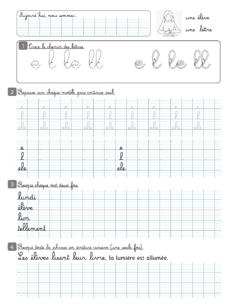 Écriture CE1 Fichier de Graphisme - Révision Des Minuscules Cartable D ...