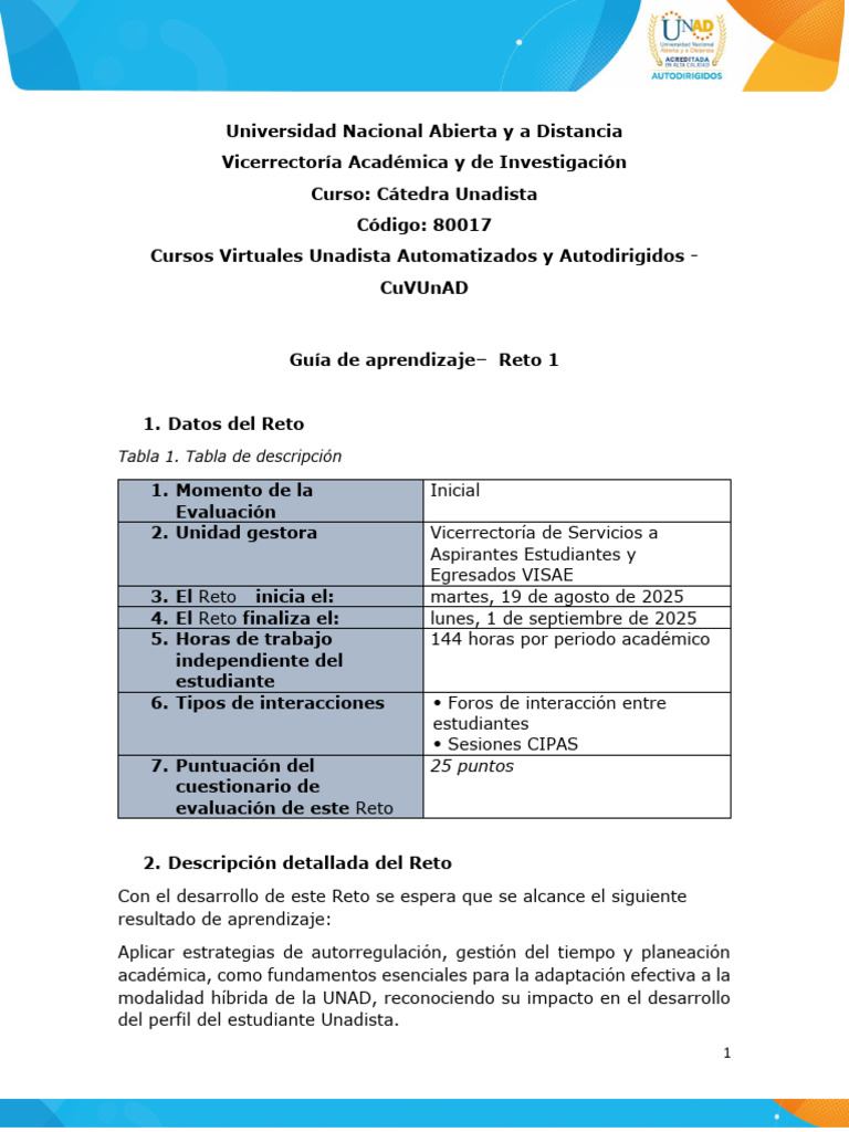Guía de Aprendizaje - Reto 1 - Contextualización - Conocimientos Previos | PDF | Aprendizaje ...